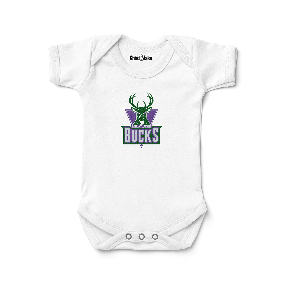 Milwaukee Bucks Hardwood Classics Logo Bodysuit – Designs by Chad & Jake