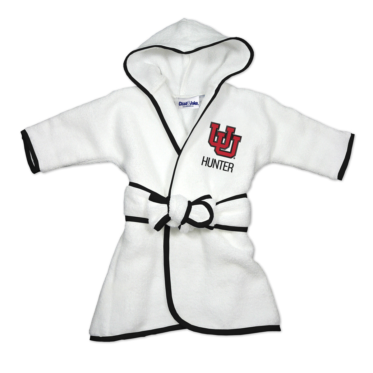 Personalized Utah Utes Interlocking U Robe – Designs by Chad & Jake