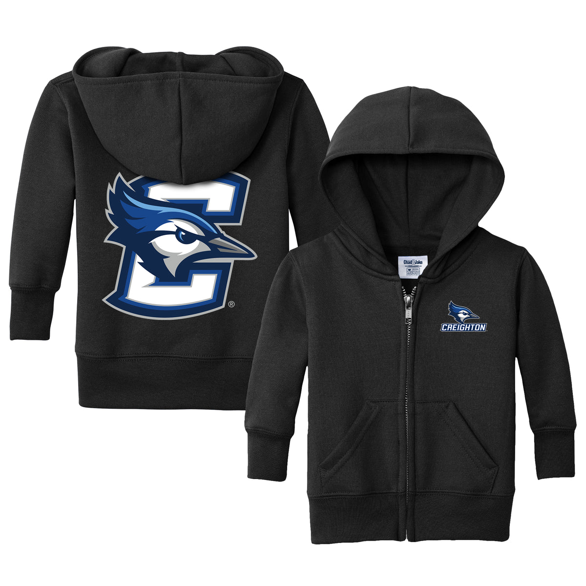 Creighton Bluejays Logo Infant Full-Zip Sweatshirt – Designs by Chad & Jake