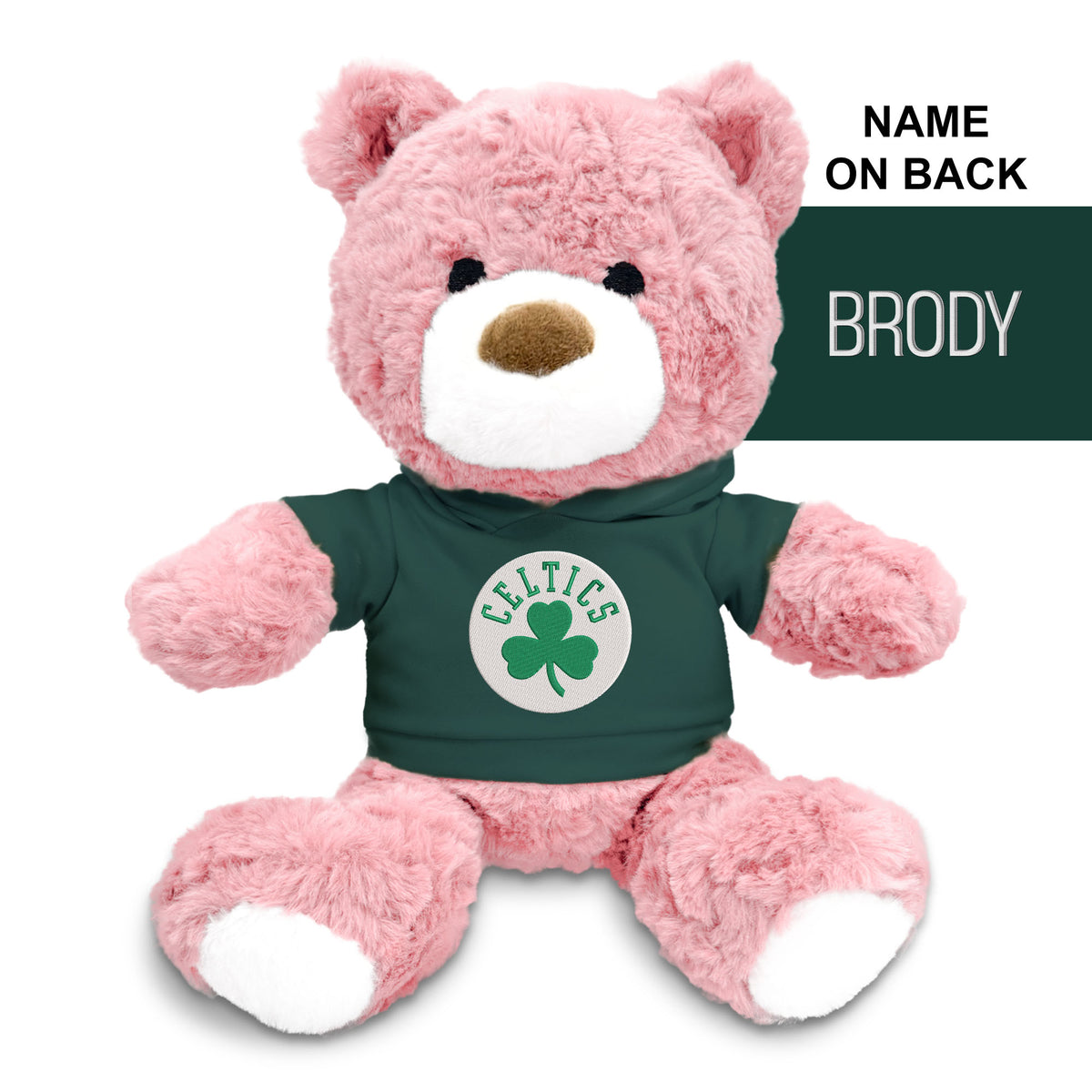 Personalized Boston Celtics "Clover" 10" Pink Plush Bear – Designs by ...