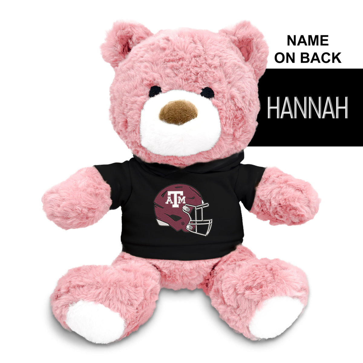Personalized Texas A&M Aggies Helmet 10" Pink Plush Bear – Designs by ...
