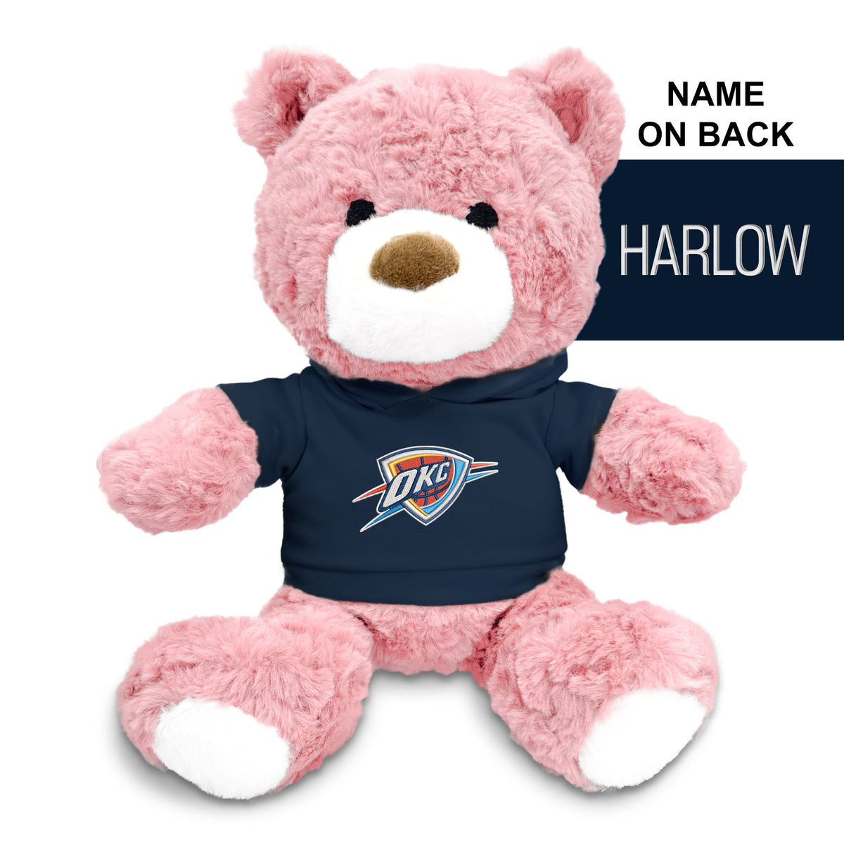Personalized Oklahoma City Thunder 10" Pink Plush Bear – Designs by ...