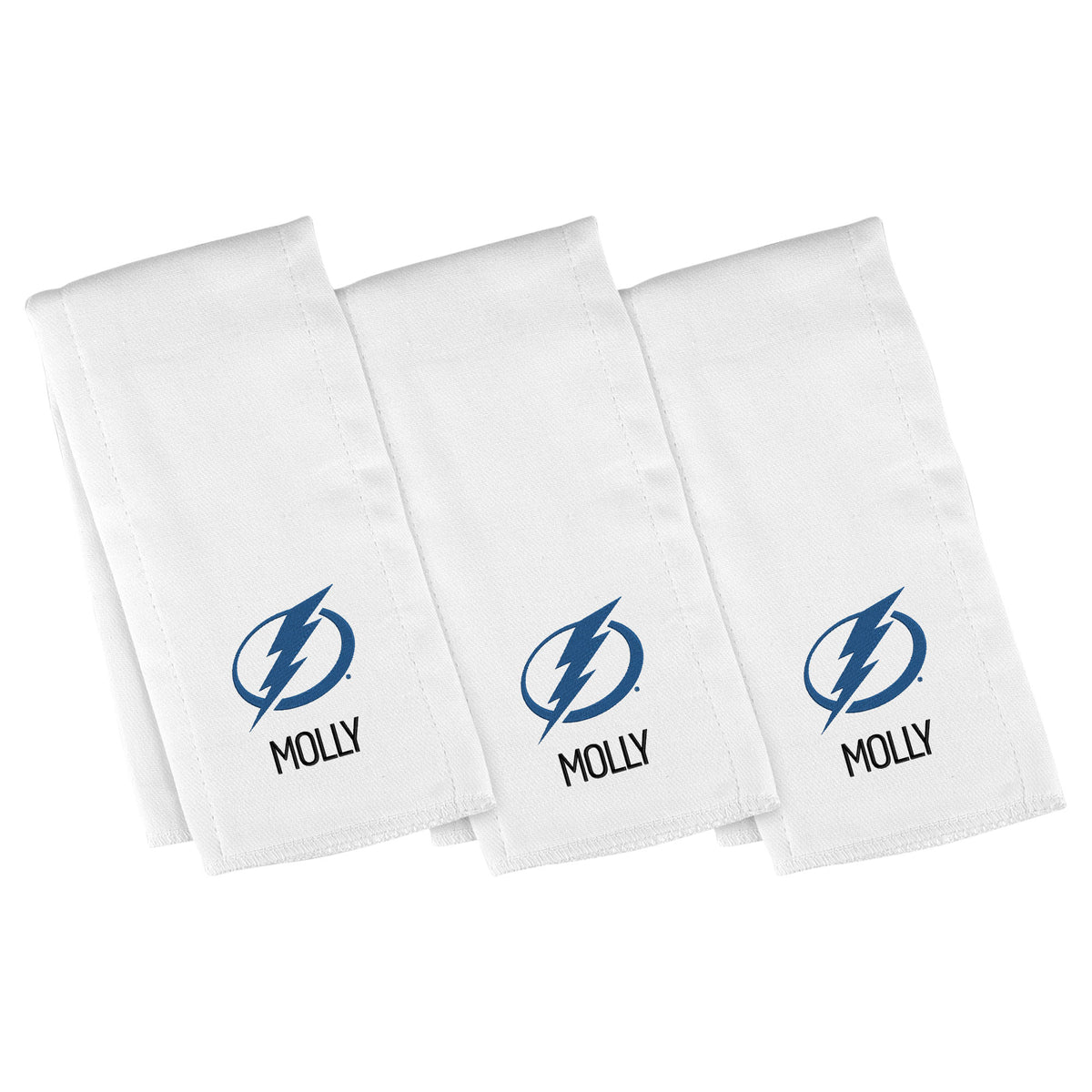 Personalized Tampa Bay Lightning 3-Pack Burp Cloths – Designs by Chad ...
