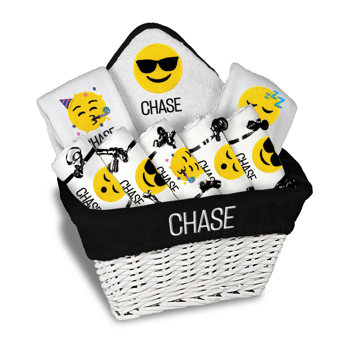 Personalized Emoji Large Basket - Smiley Faces – Designs by Chad & Jake