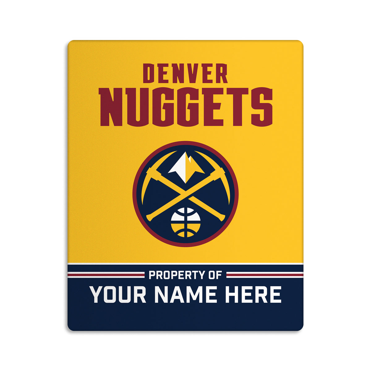 Custom Denver Nuggets "Property of" Door Sign - 8"x10" – Designs by ...