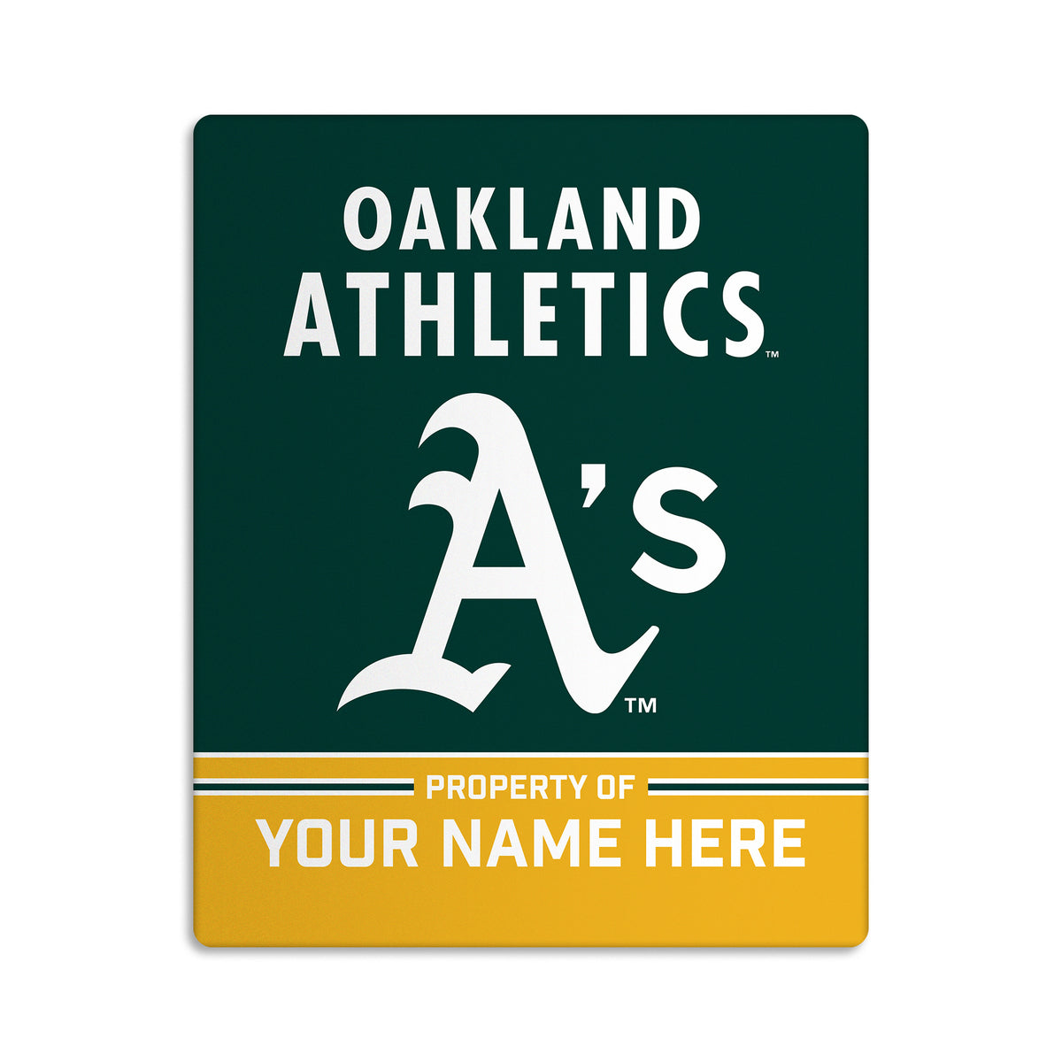 Custom Oakland Athletics "Property of" Door Sign - 8"x10" – Designs by ...