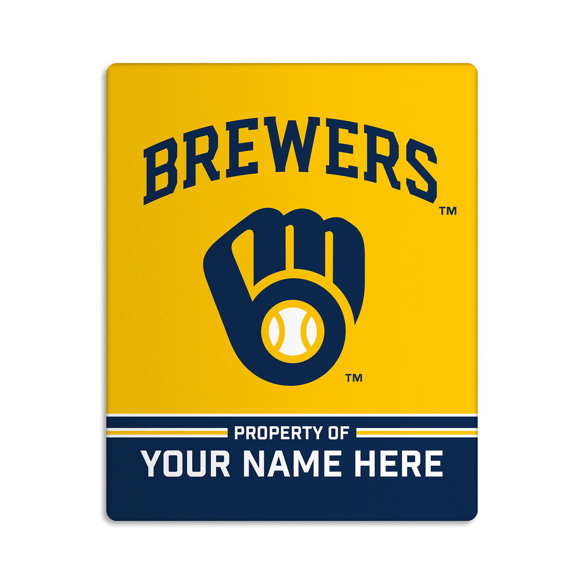 Custom Milwaukee Brewers "Property of" Door Sign - 8"x10" – Designs by ...